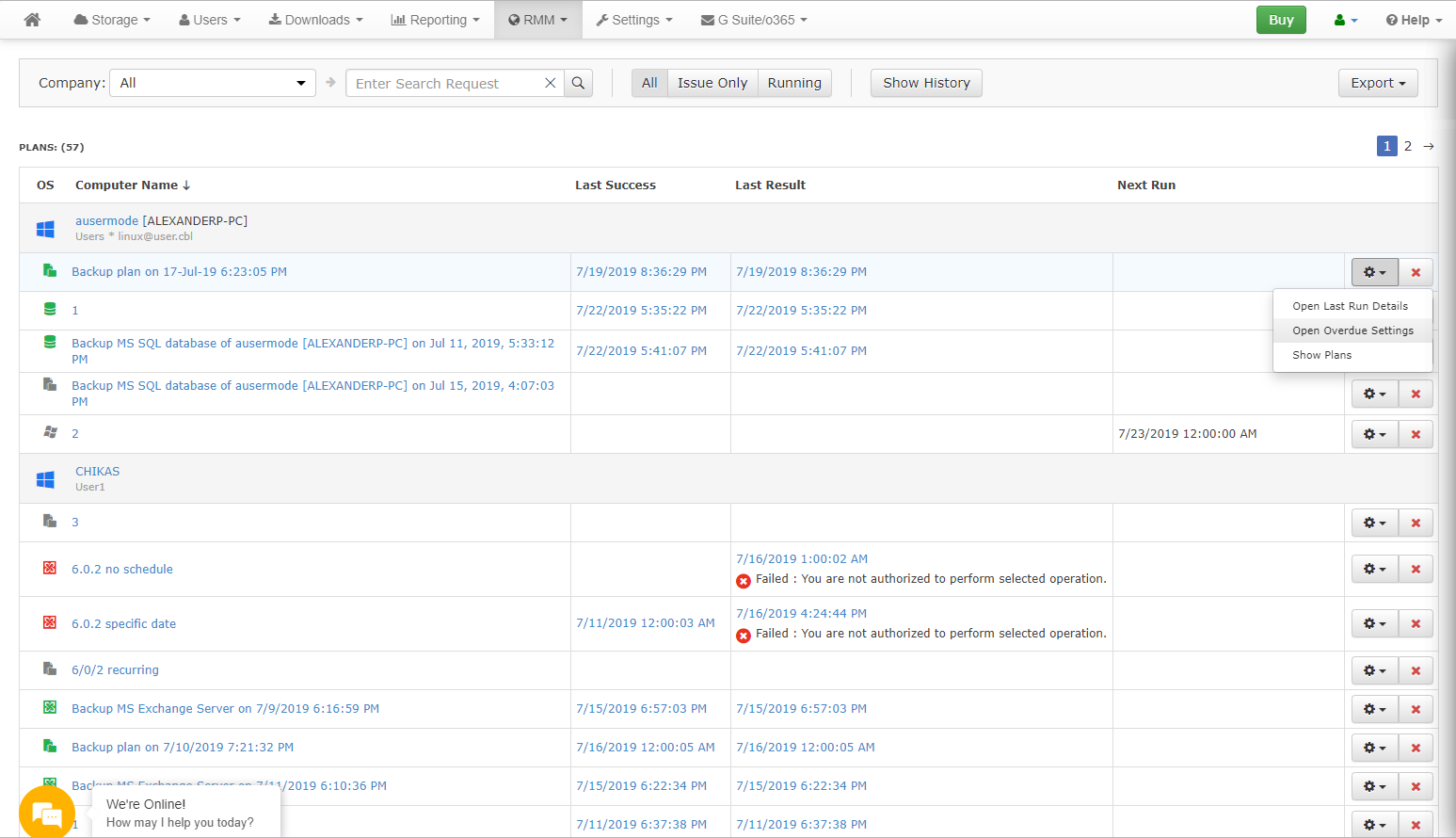 Monitoring Backup History